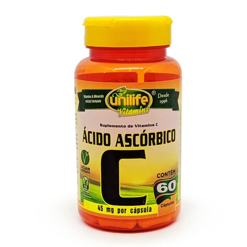 Cápsulas de Vitamina C 60 de 450mg Unilife no Empório Rosa