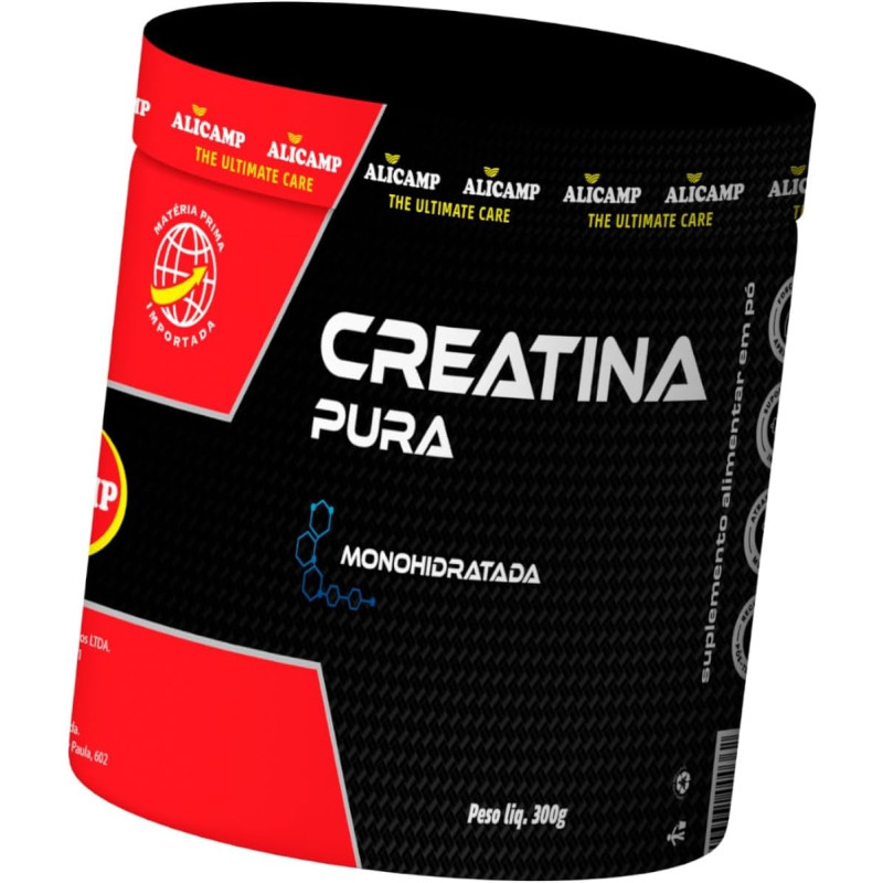 Creatina Pura Alicamp 300g - A escolha número um para potencializar seus treinos